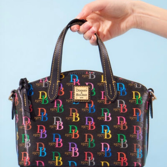 Dooney & Bourke | Bags | Db75 Ruby Multi Colored Crossbody Black Multi ...